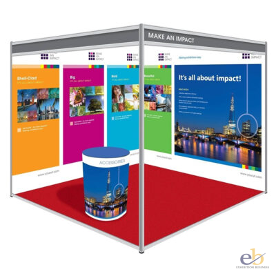 Exhibition Panels for 3 x 3 Shell clad Full stand - The Exhibition Business