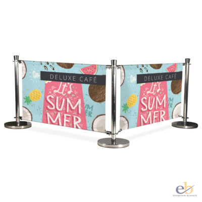 Deluxe Café 1500mm modular Café Barrier system - The Exhibition Business